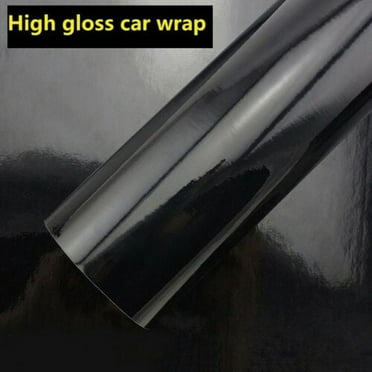 5D 6D Black Gloss Carbon Fiber Car Vinyl Wrap Sticker Decal Film Bubble ...