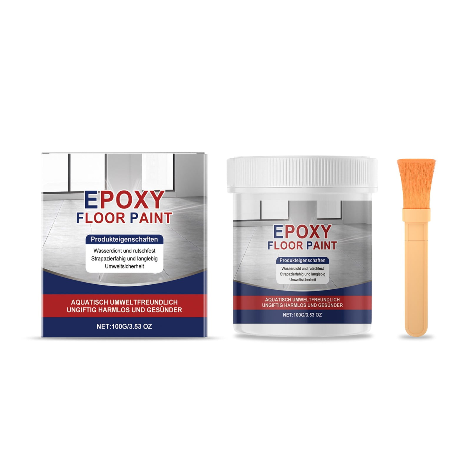 High Gloss Ceramic Tile Effect Epoxy Floor Coating 100g - Waterproof ...