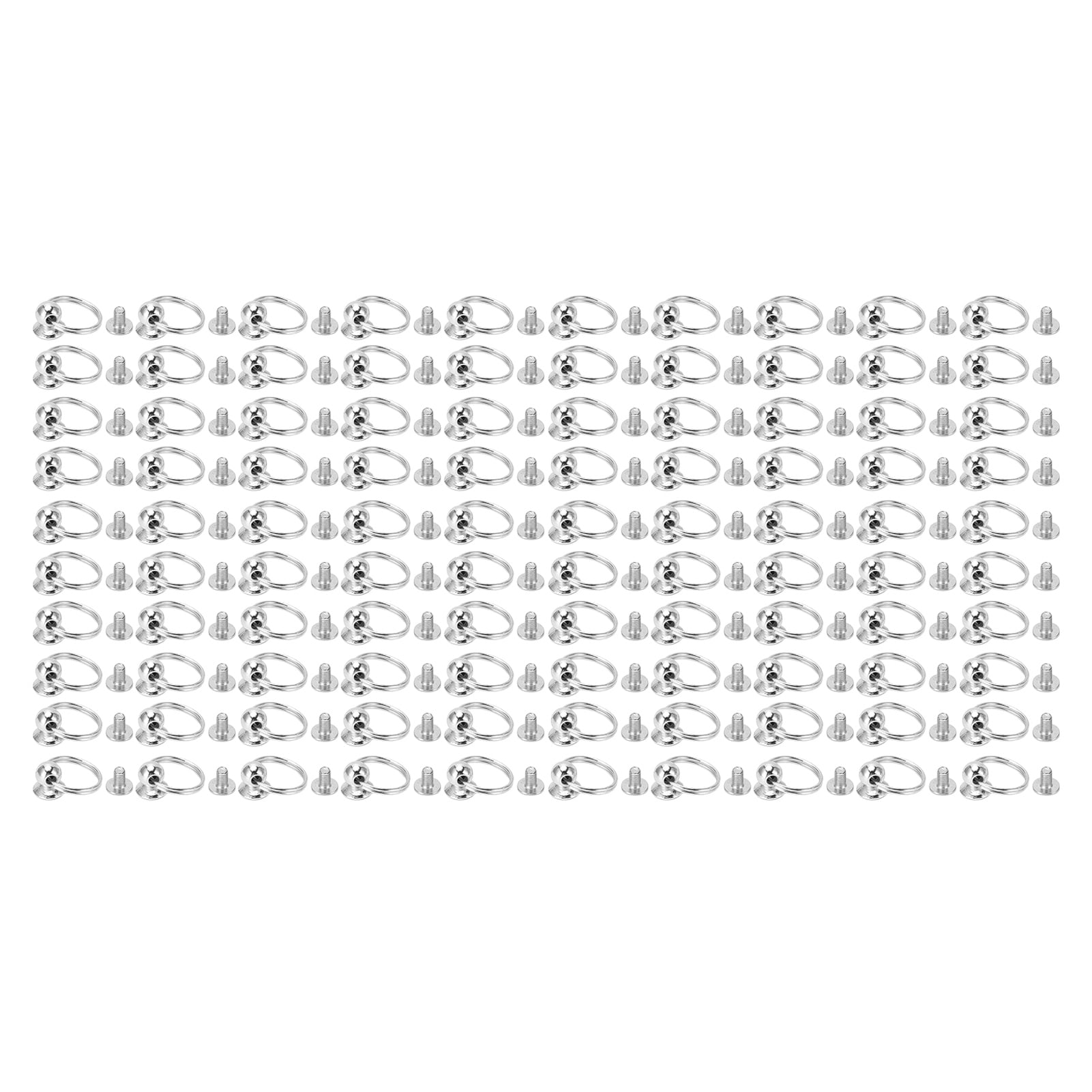 High Gloss Copper Monk Rivet with Pull Rings, 8mm Double Loop Pull Ring ...