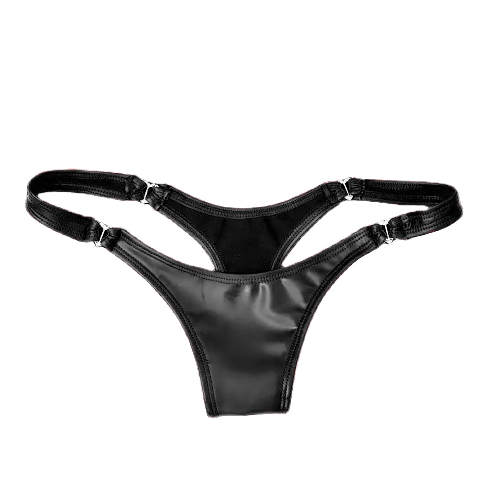 High Gloss Leather Sexy Triangle Shorts Sexy Lingerie plus Size Women ...