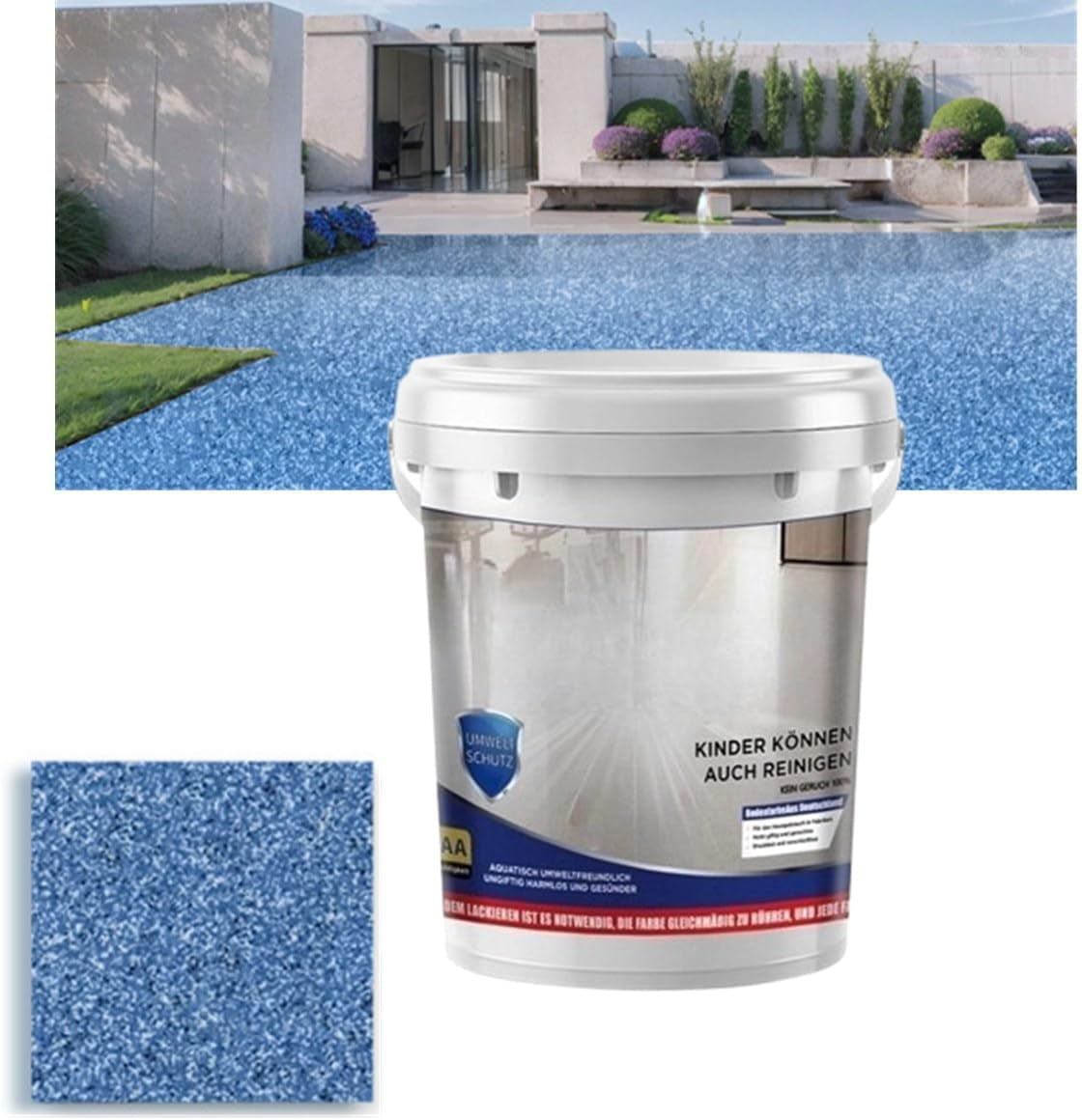 High-Gloss Marble Effect Epoxy Floor Coating, Waterproof Anti- Water ...