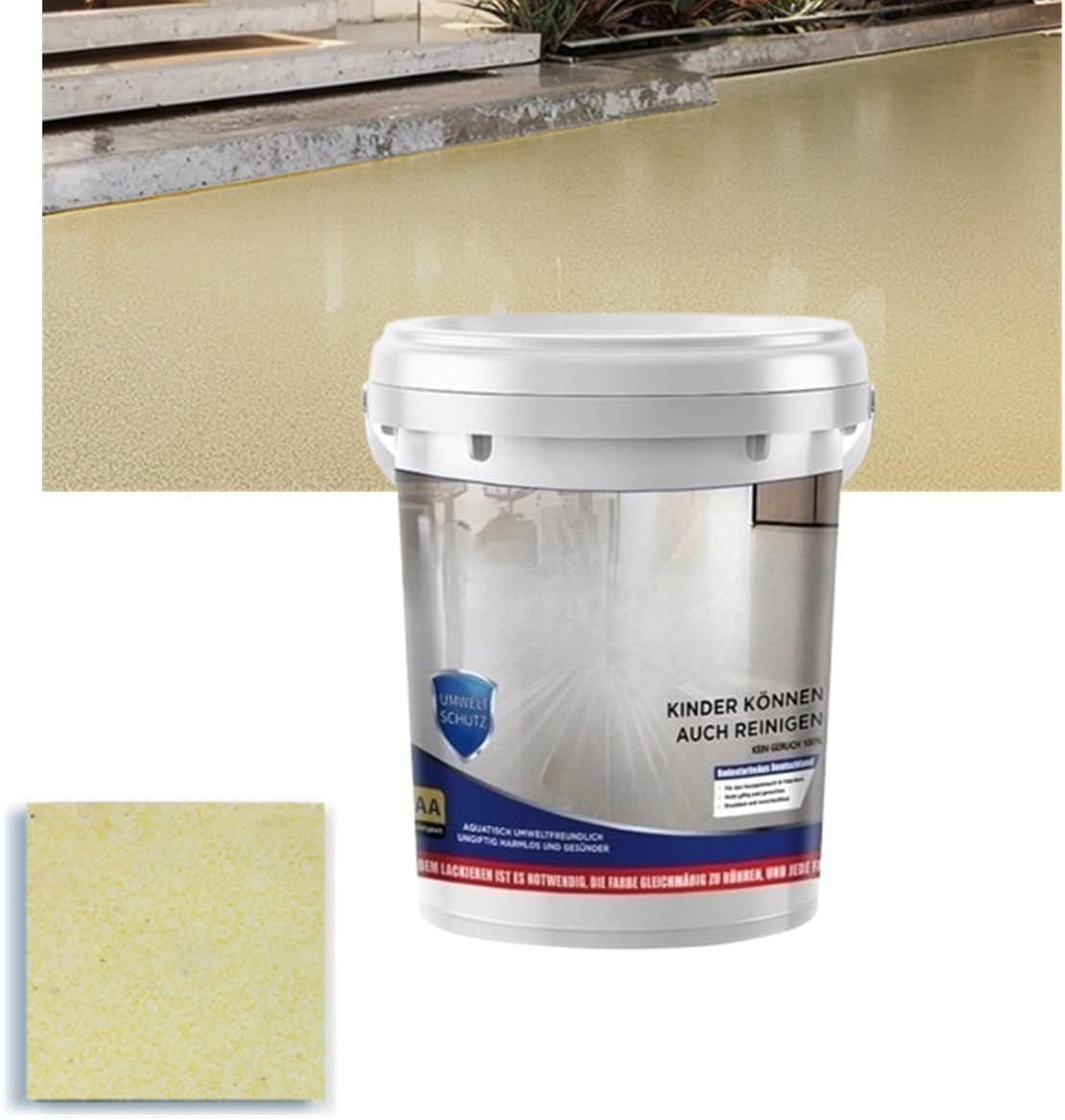 High-Gloss Marble Effect Epoxy Floor Coating, Waterproof Anti-Slip ...