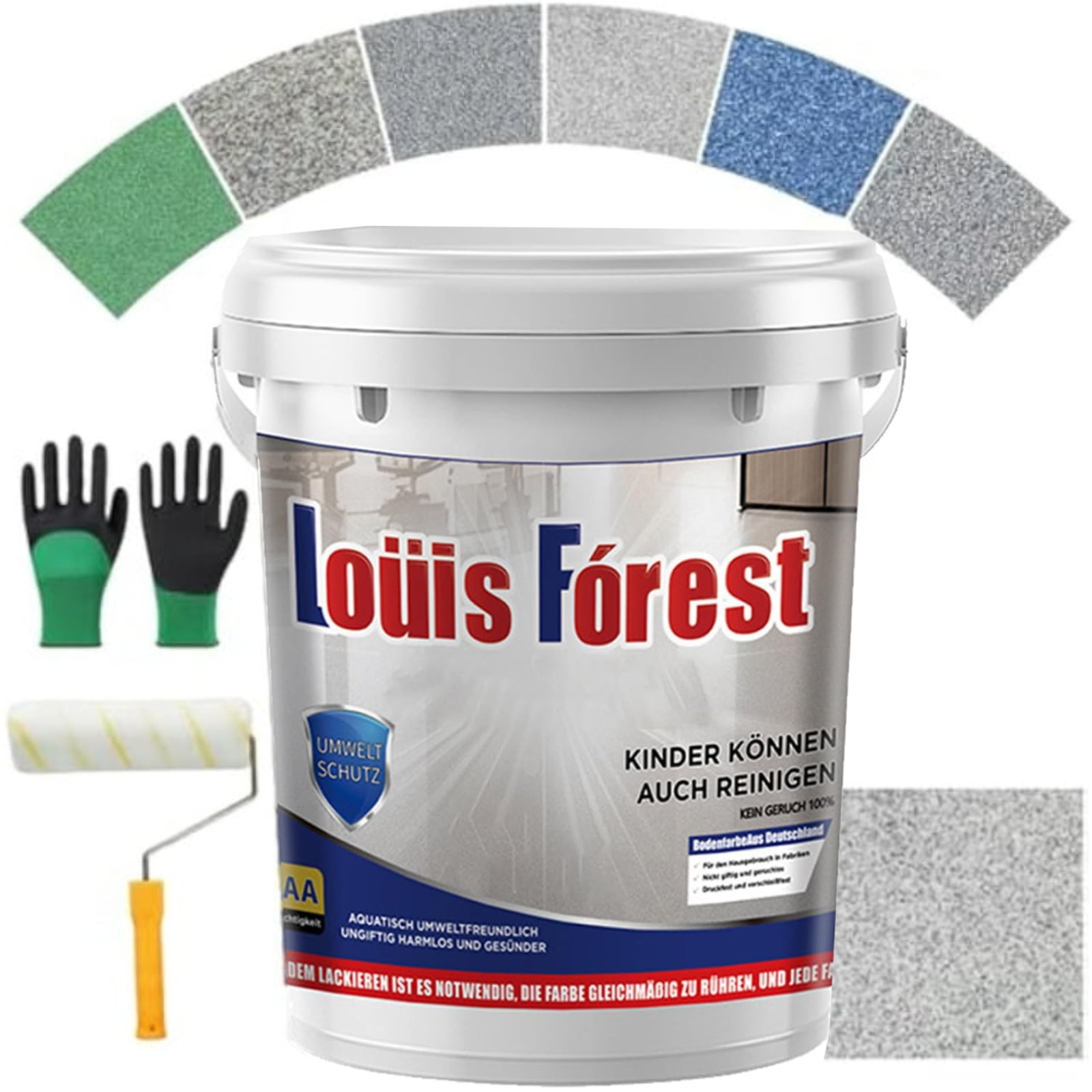 High-Gloss Marble Effect Epoxy Floor Coating, Waterproof, Non-Slip ...