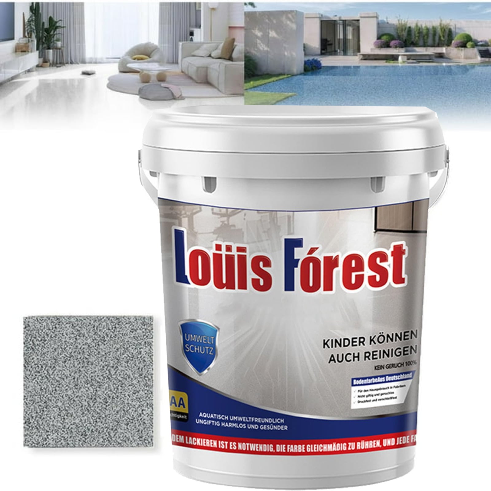 High-Gloss Marble Effect Epoxy Floor Coating, Waterproof, Non-Slip ...