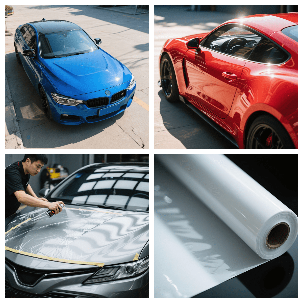 【High Gloss White Finish】TPH Gloss White Vinyl Wrap 4.8X5FT Premium ...