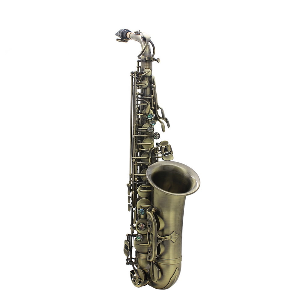 High Grade Antique Finish Bend Eb E-flat Alto Saxophone Sax Abalone ...