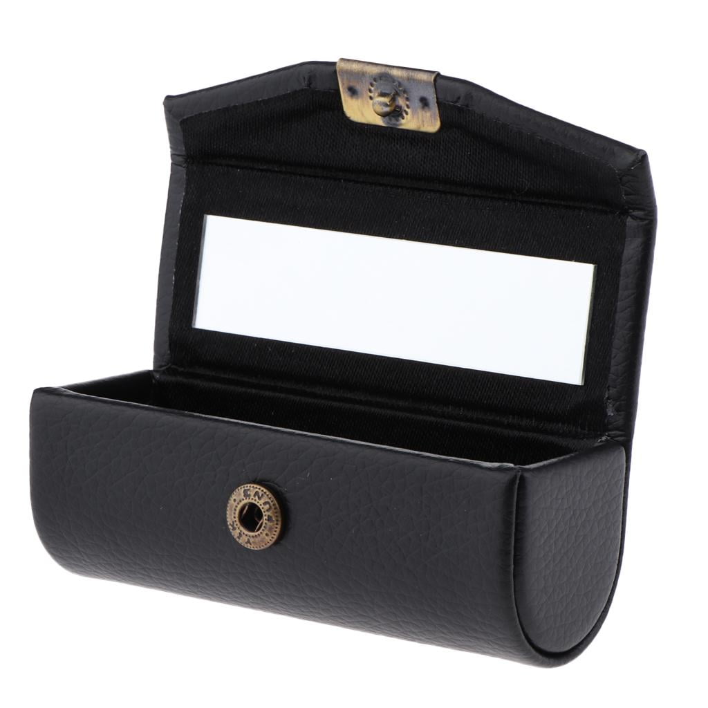 High-Grade Leather Lipstick Holder Case Organizer Box with Mirror for ...