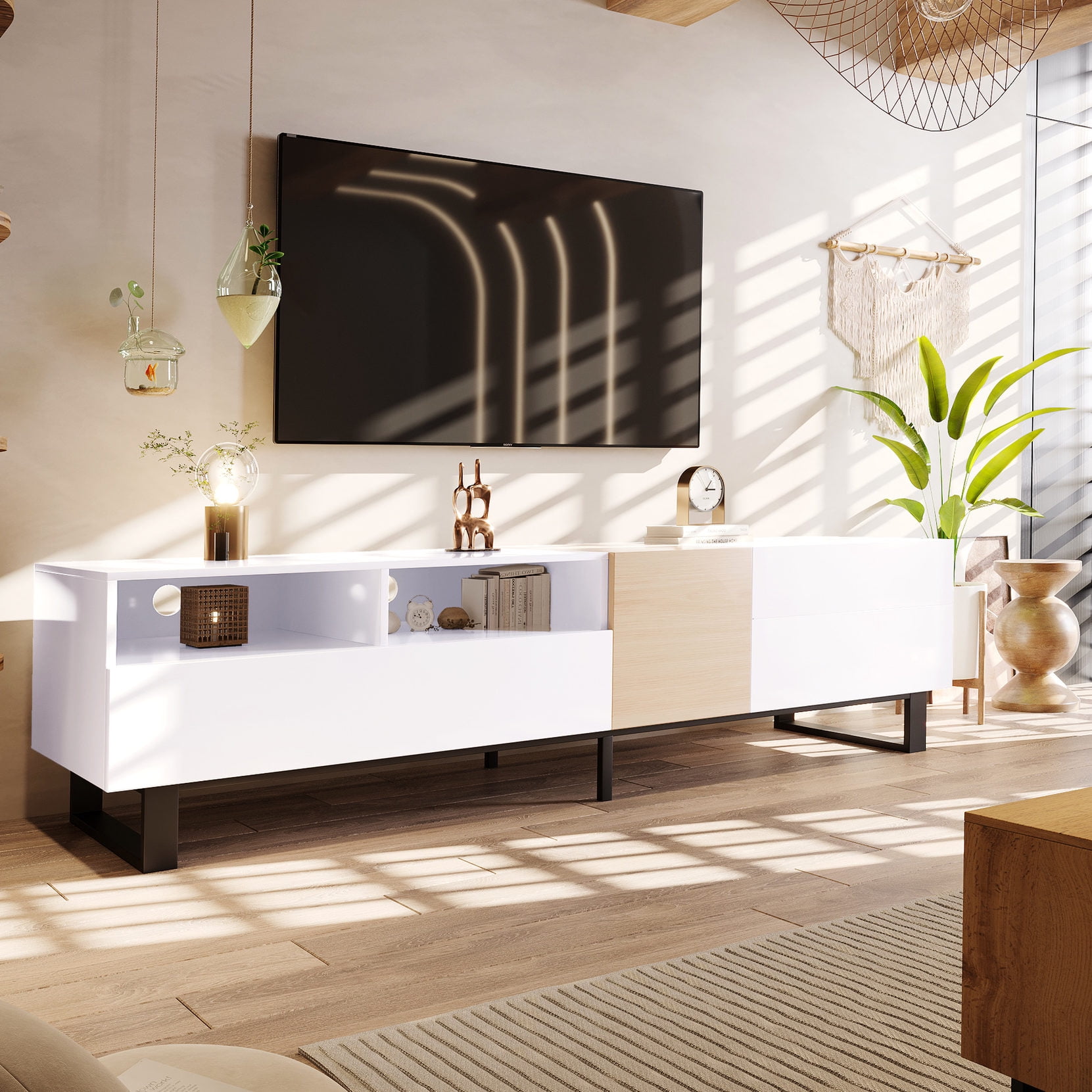 High-Grade MDF Entertainment Center, Drop Down Doors Access / Fit for ...