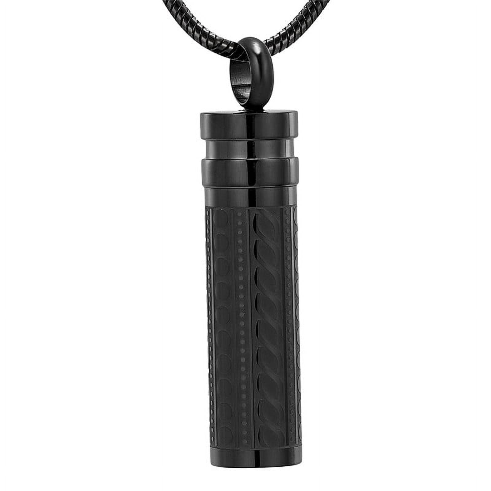 High Grade Memorial Cylinder Vials Urn Pendant with Snake Chain ...