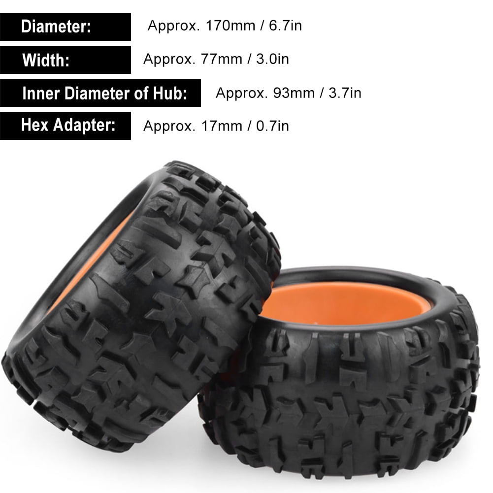 High,Grip RC Truck Tires, Enhanced Stability Performance, Fits Redcat ...