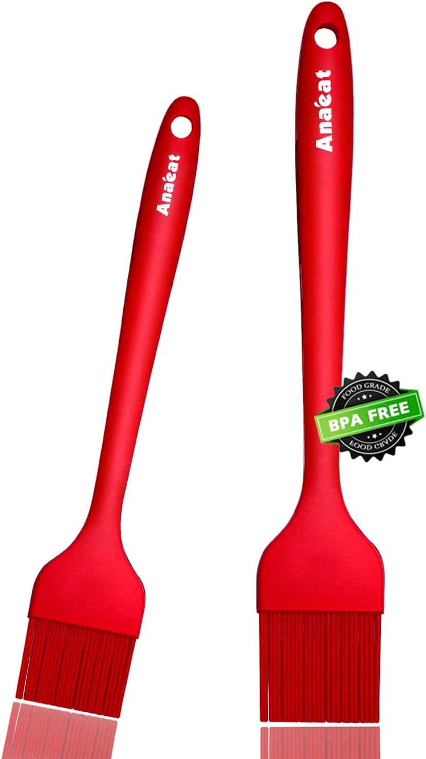 High Heat Resistant Silicone Basting Pastry Brush Set of 2 - Hygienic ...