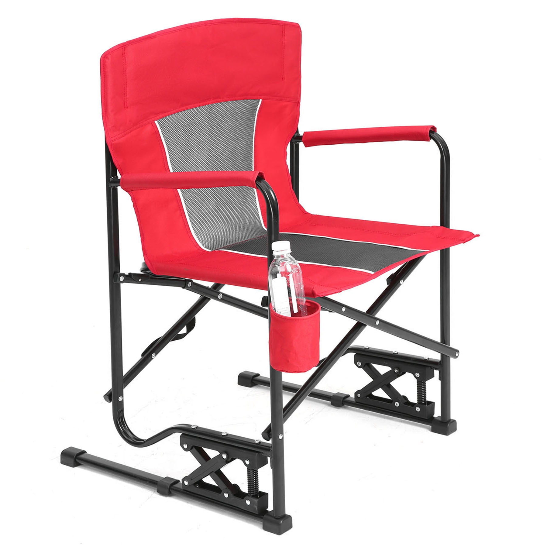 High Heavy Duty Lawn Chair in Classic Beige, Supports 250LBS, Portable ...