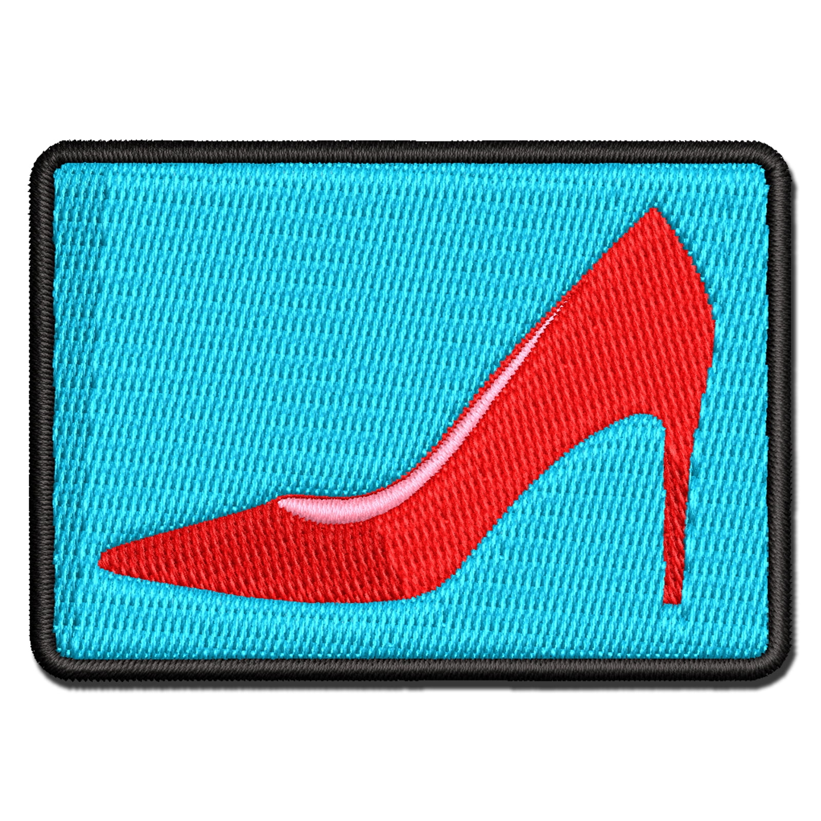 High Heel Pump Shoe Applique Multi-Color Embroidered Iron-On Patch - 2. ...
