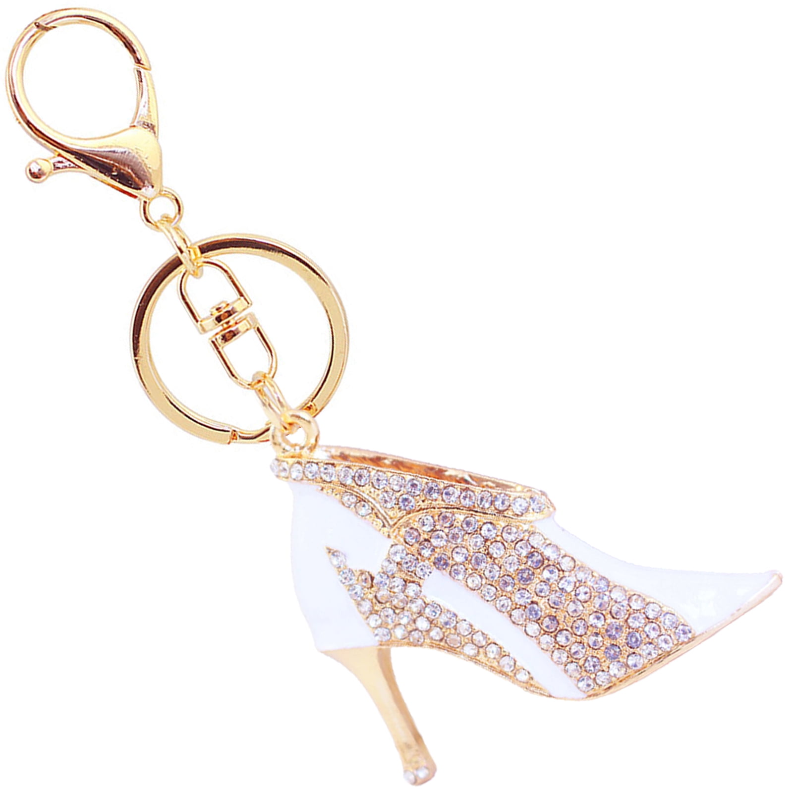High Heel Shoe Keychain Sparkling Key Holder Alloy Texture Perfect for ...