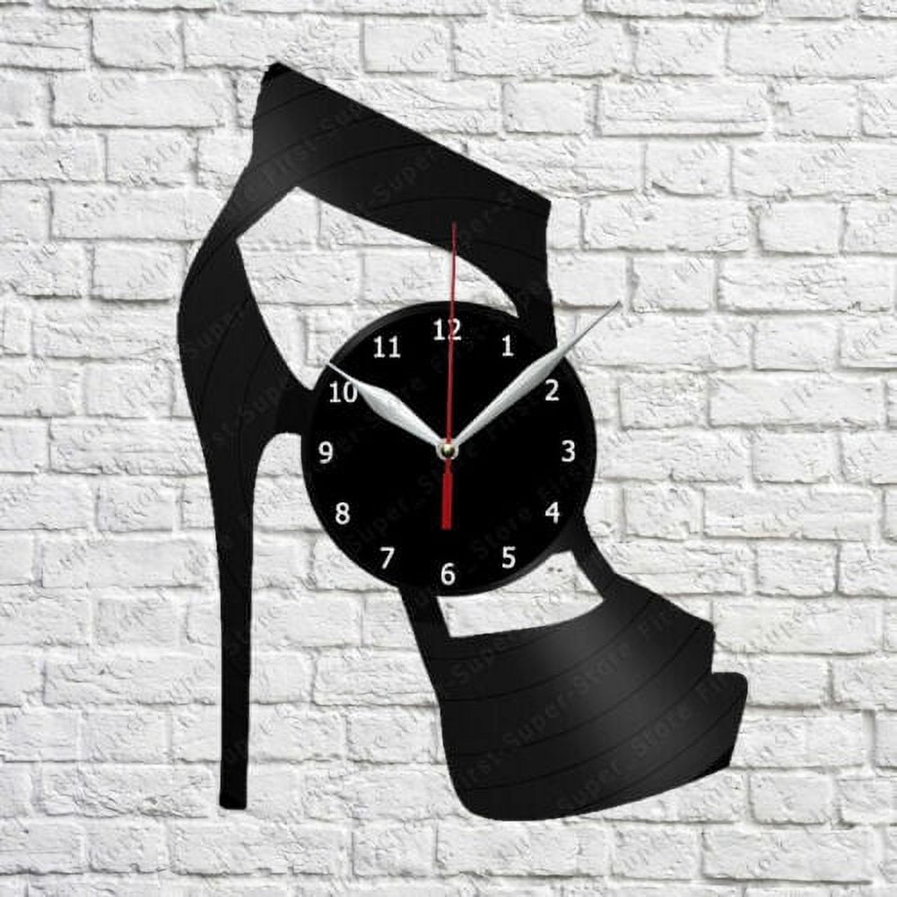 High Heeled Shoes Vinyl Record Wall Clock Vinyl clock Wall Vintage Wall ...