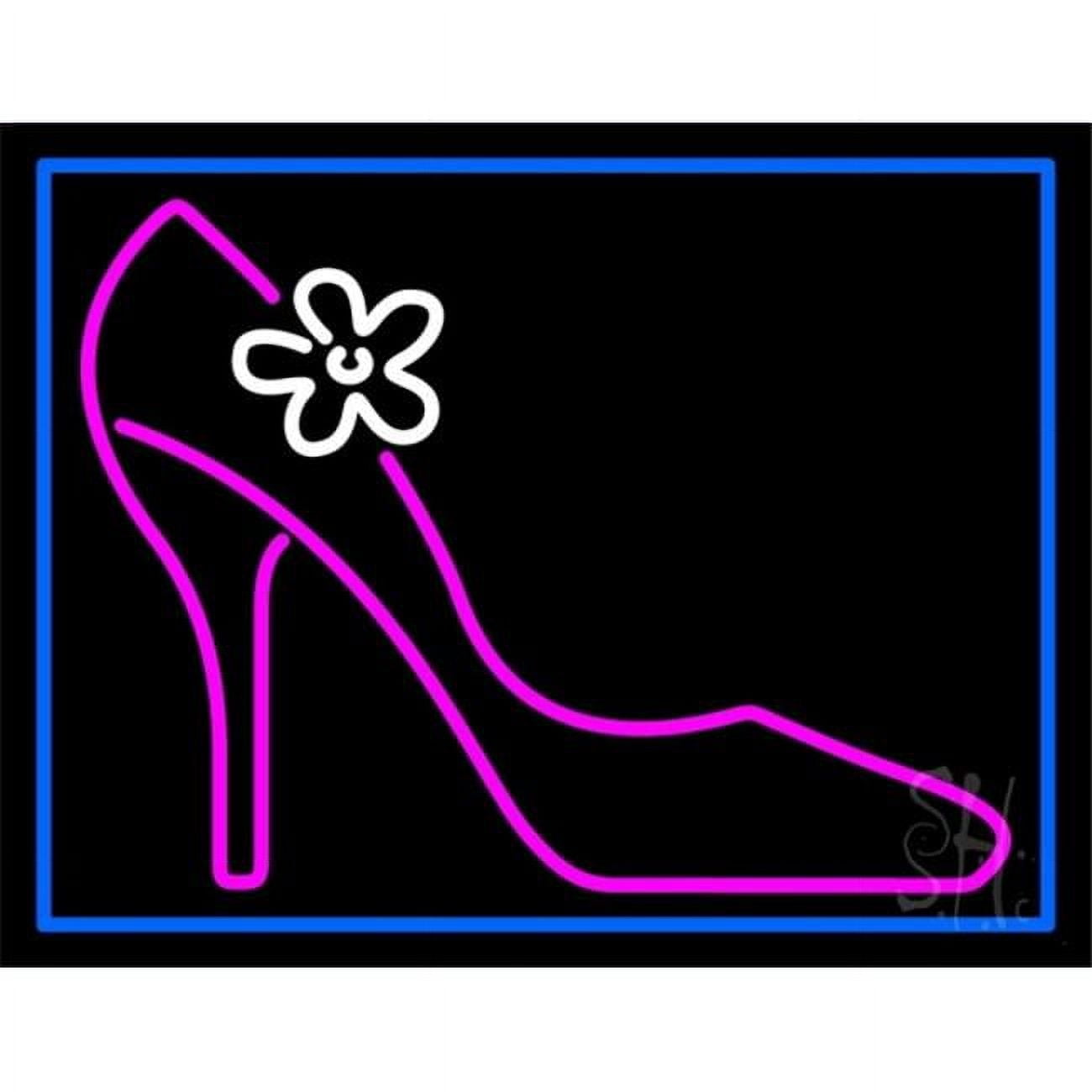 High Heels with Blue Border Clear Backing Neon Sign, 24 x 1 x 31 in ...