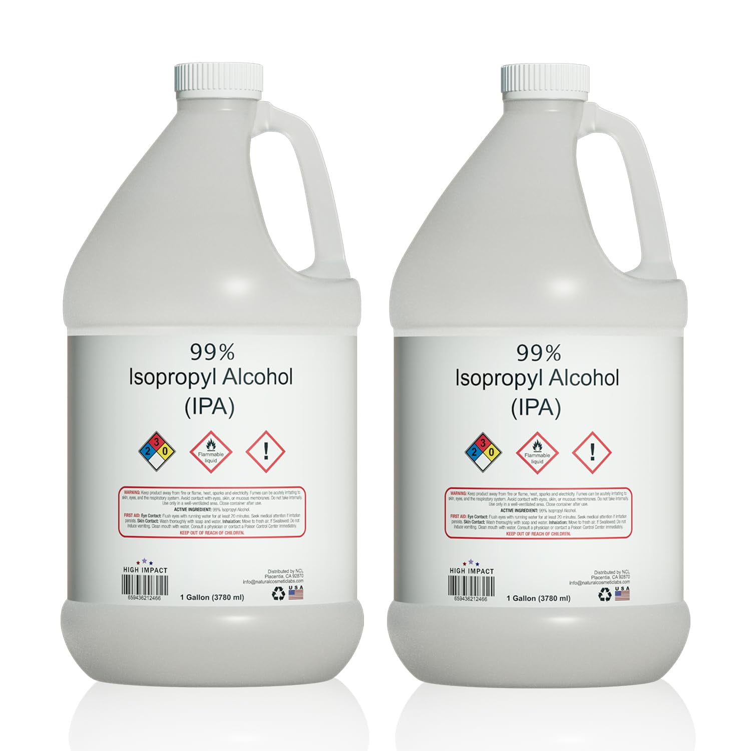 High Impact 99% Isopropyl Alcohol (IPA) Gallon - Made in The USA - Pack ...