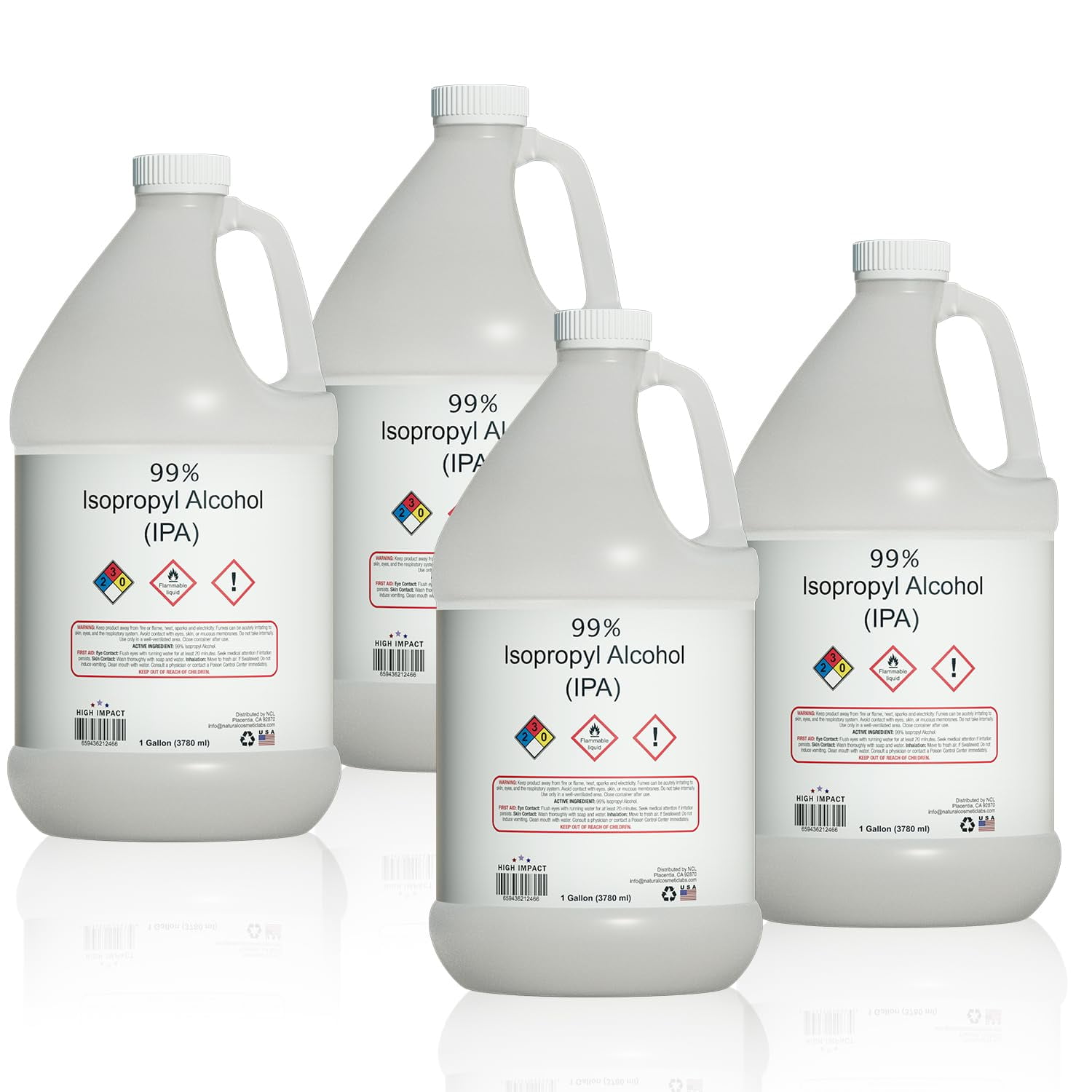 High Impact 99% Isopropyl Alcohol (IPA) Gallon - Made in The USA - Pack ...