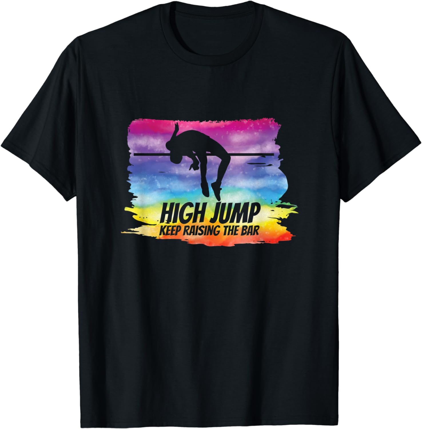 High Jump Keep Raising The Bar - Retro Colors Track & Field T-Shirt ...