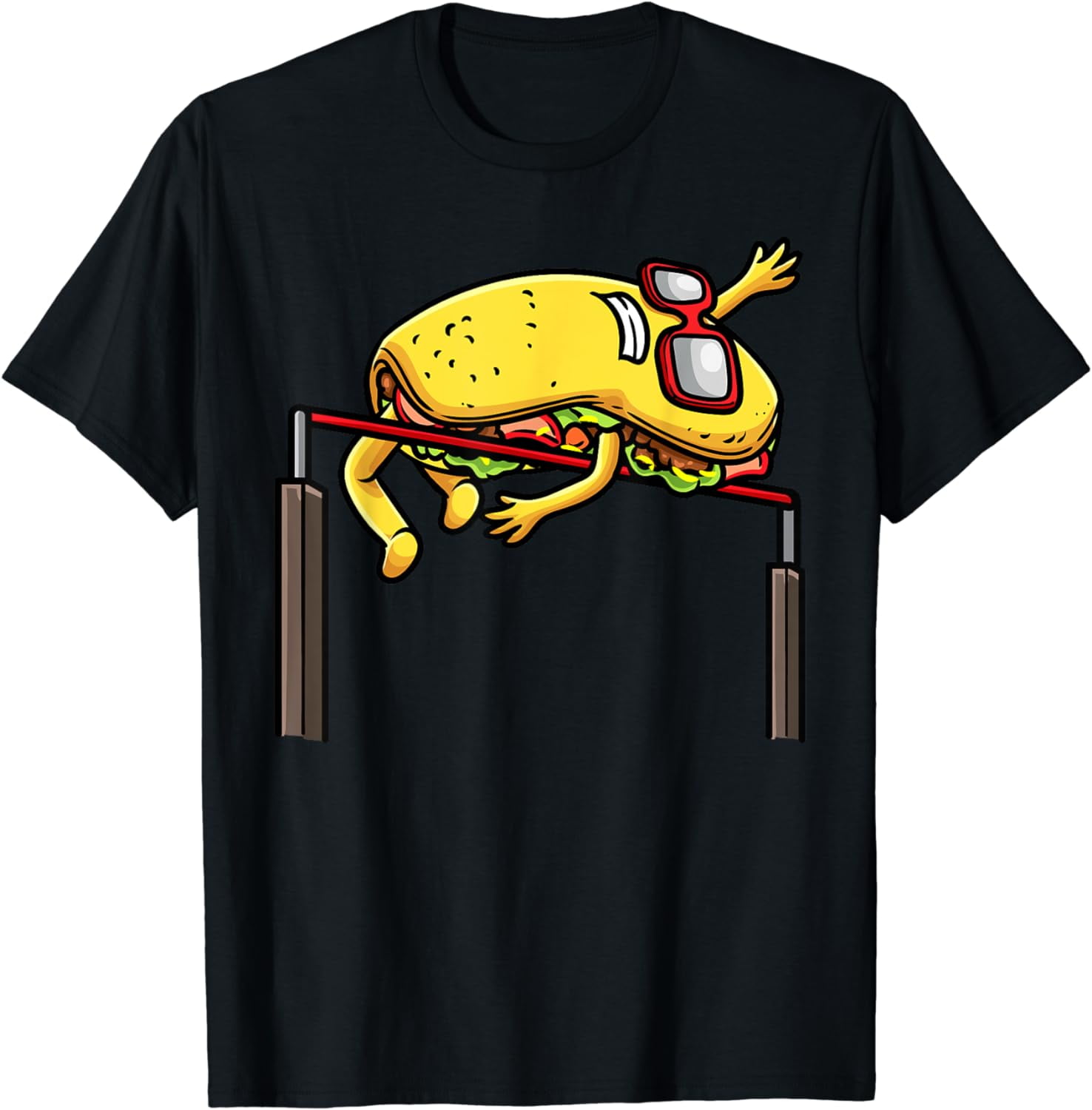 High Jump Taco Track And Field High Jumping Cinco De Mayo T-Shirt ...