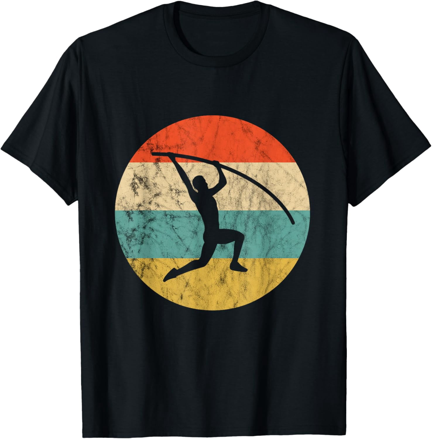 High Jumper Vintage Retro Pole Vault High Jump Pole Vaulting T-Shirt ...