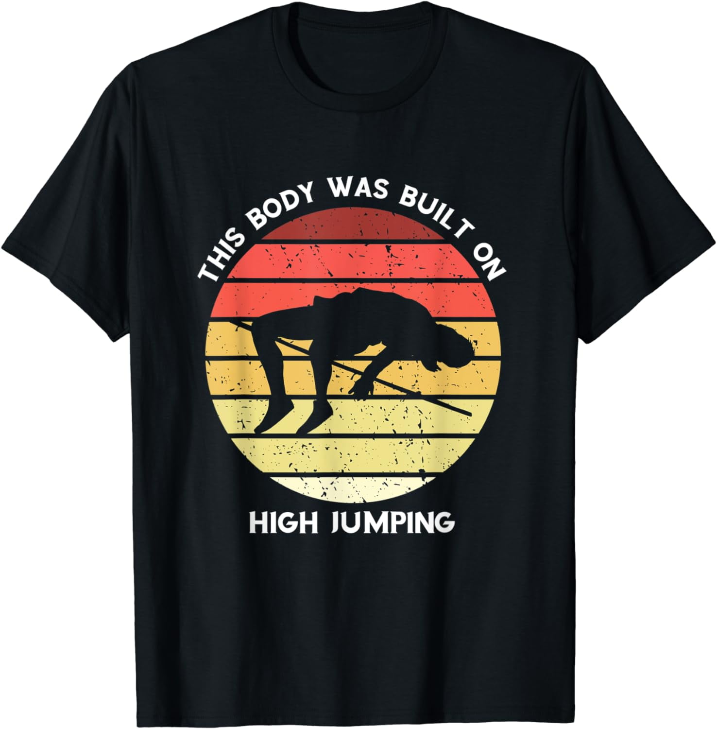 High Jumping Body Retro Vintage High Jump Track And Field T-Shirt ...