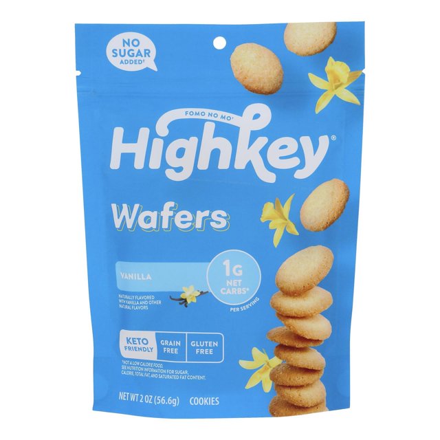 High Key - Cookie Wafer Vanilla Keto - Case of 6-2 OZ - Walmart.com