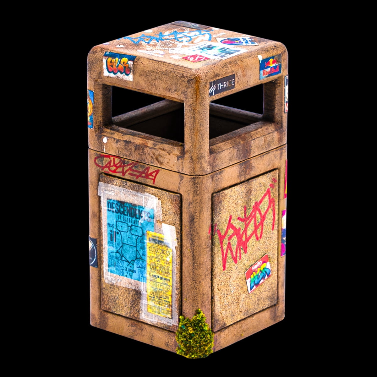 High Level Ramps Fingerboard Ramp - Trash Can 2.0 w/Lid Brown - Walmart.com