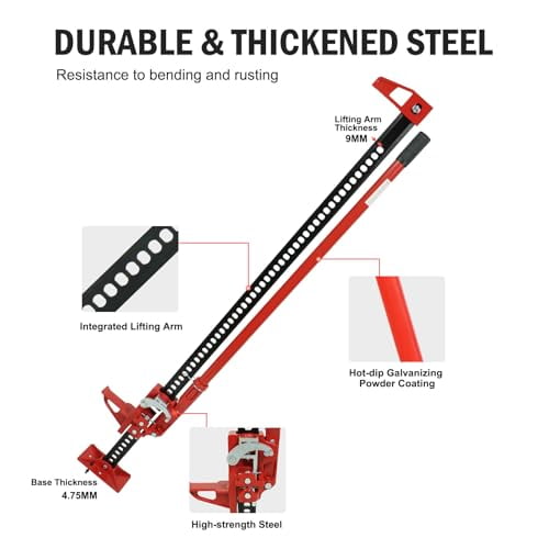 High Lift Farm Jack 60 inch Ratcheting Off Road Utility Farm Jack, 3 ...