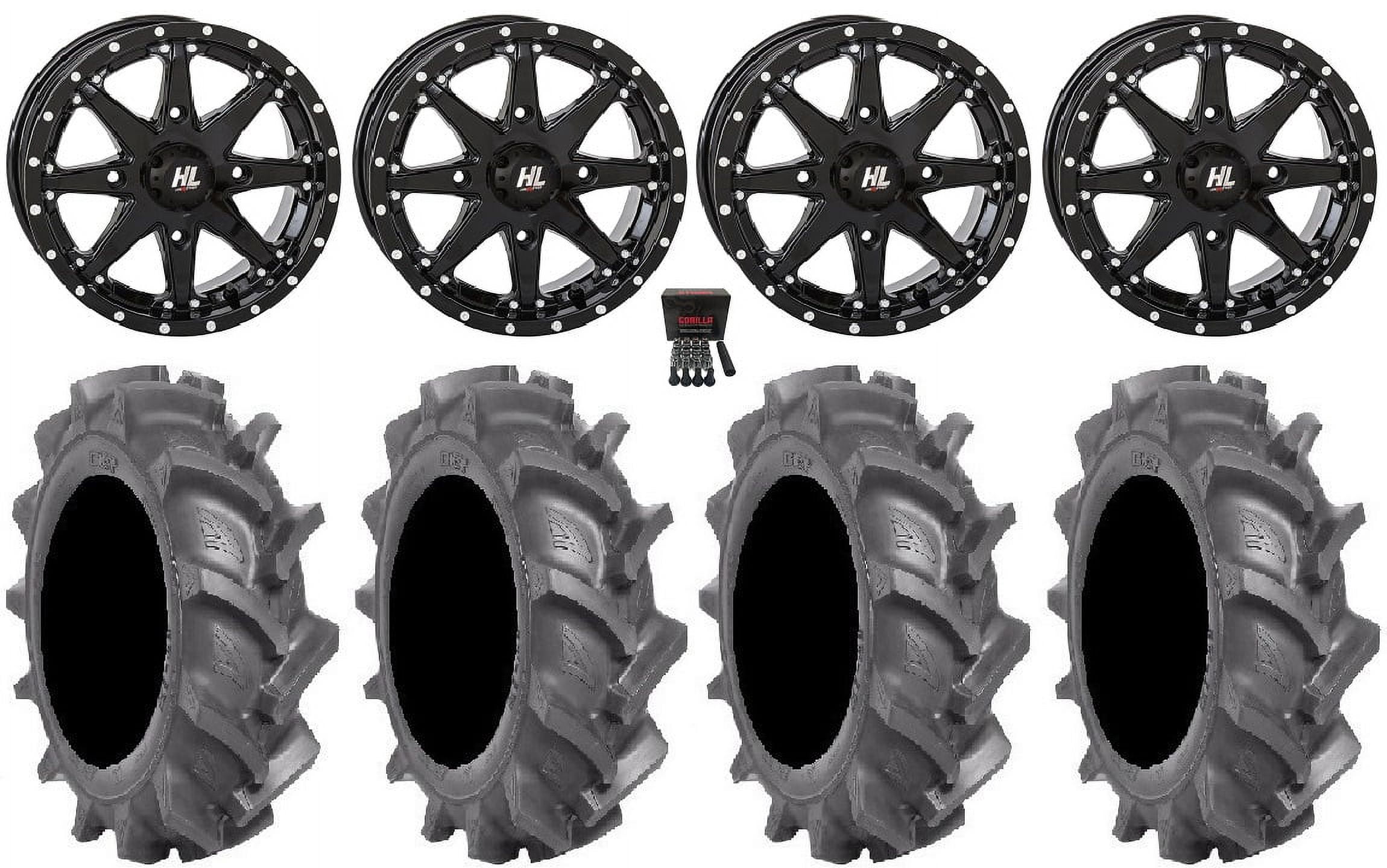 High Lifter HL10 14" Wheels Black 28" BKT AT 171 Tires Polaris RZR XP ...