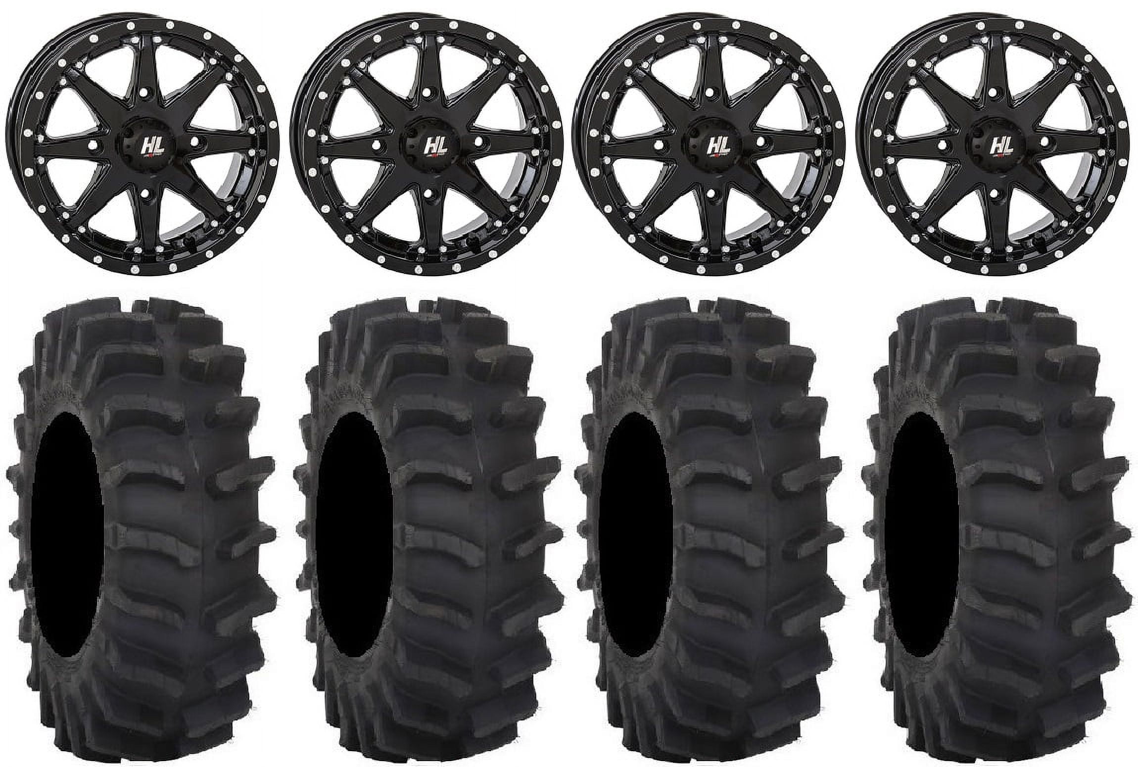 High Lifter HL10 14" Wheels Black 29" XM310 Tires Can-Am Commander ...