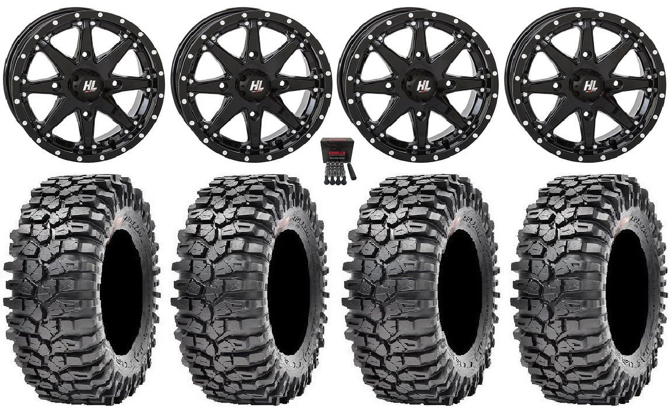 High Lifter HL10 14" Wheels Black 30" Roxxzilla Tires Polaris RZR XP ...