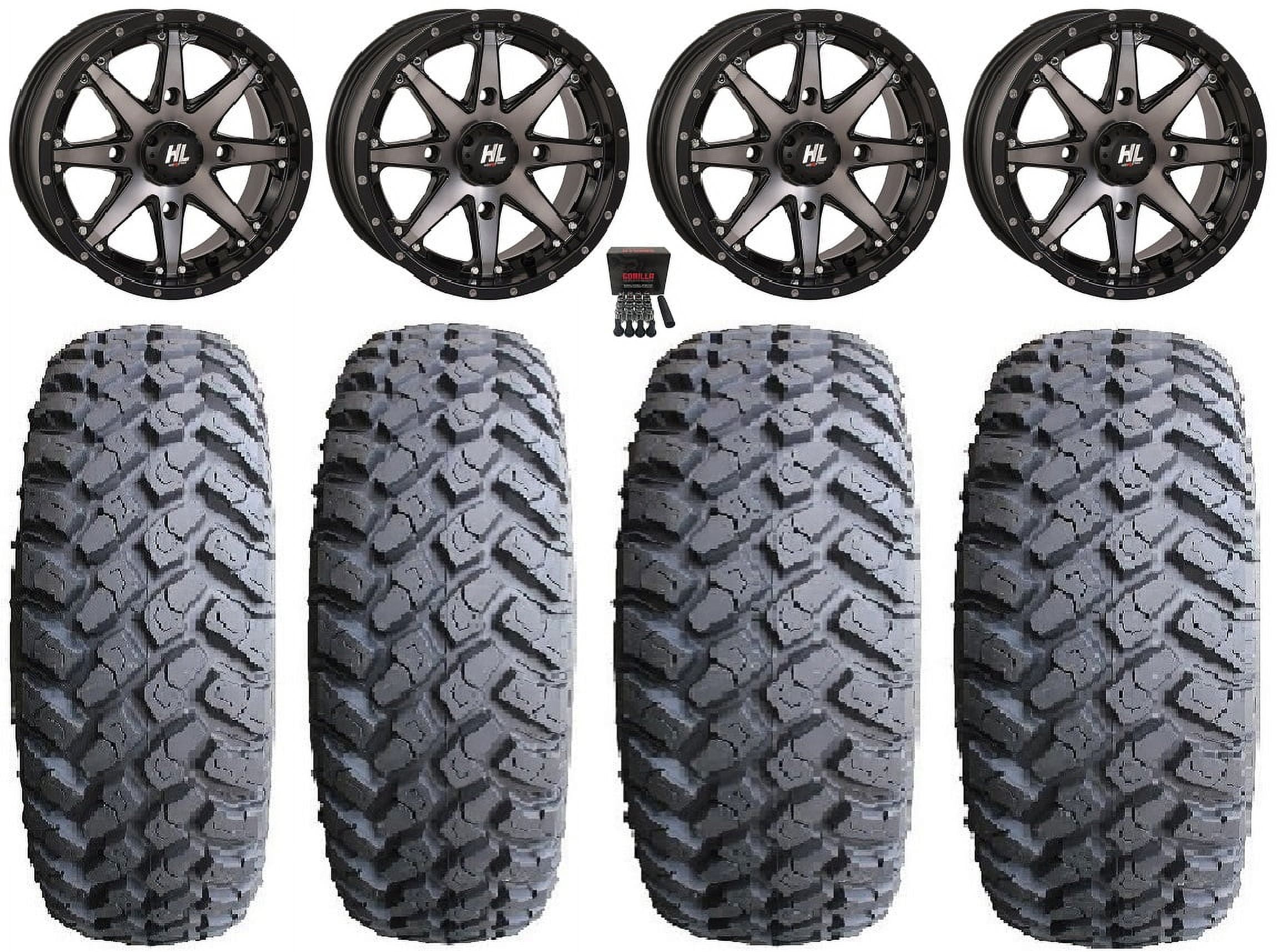 High Lifter HL10 14" Wheels Smoke 27" MotoHammer Tires Sportsman RZR Ranger - Walmart.com