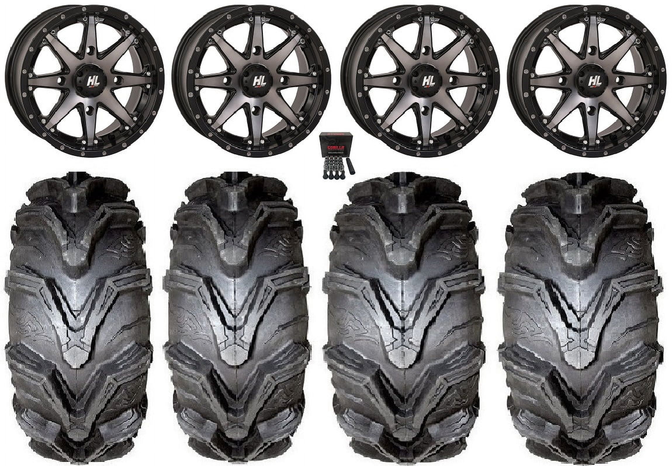 High Lifter HL10 14" Wheels Smoke 27" MotoMax Tires Honda Pioneer ...