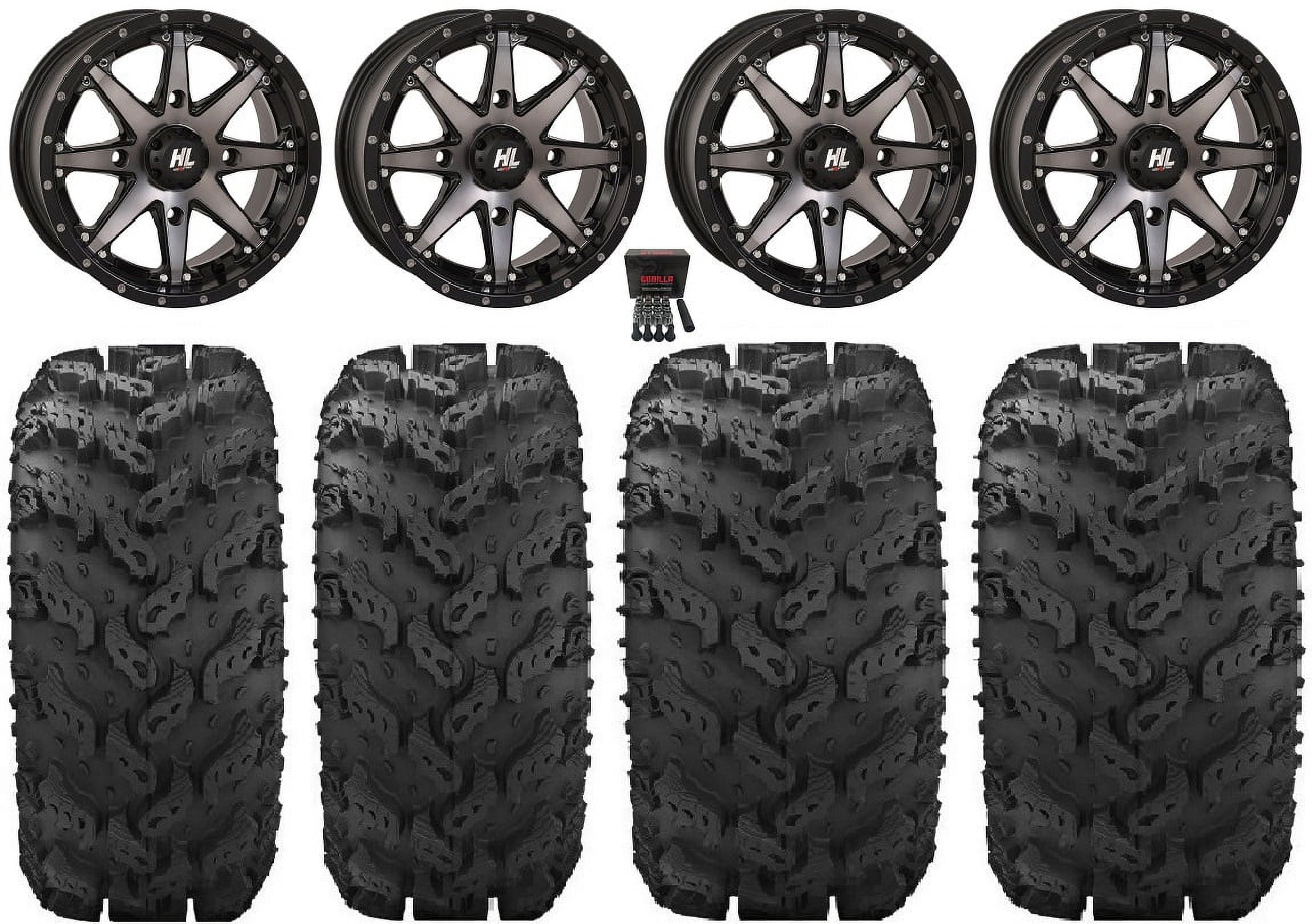 High Lifter HL10 14" Wheels Smoke 27" Reptile Tires Polaris RZR XP 1000 / PRO XP / Ranger XP 900 ...