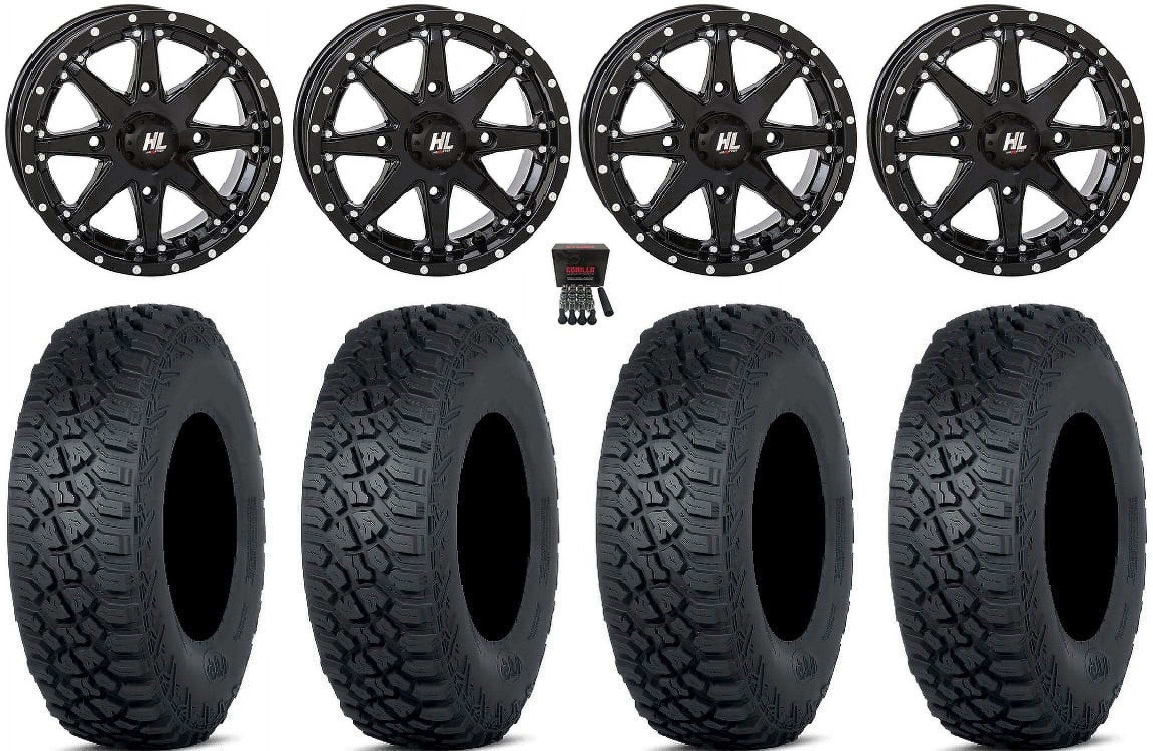 High Lifter HL10 15" Wheels Black 30" Tenacity XNR 8ply Tires Can-Am ...