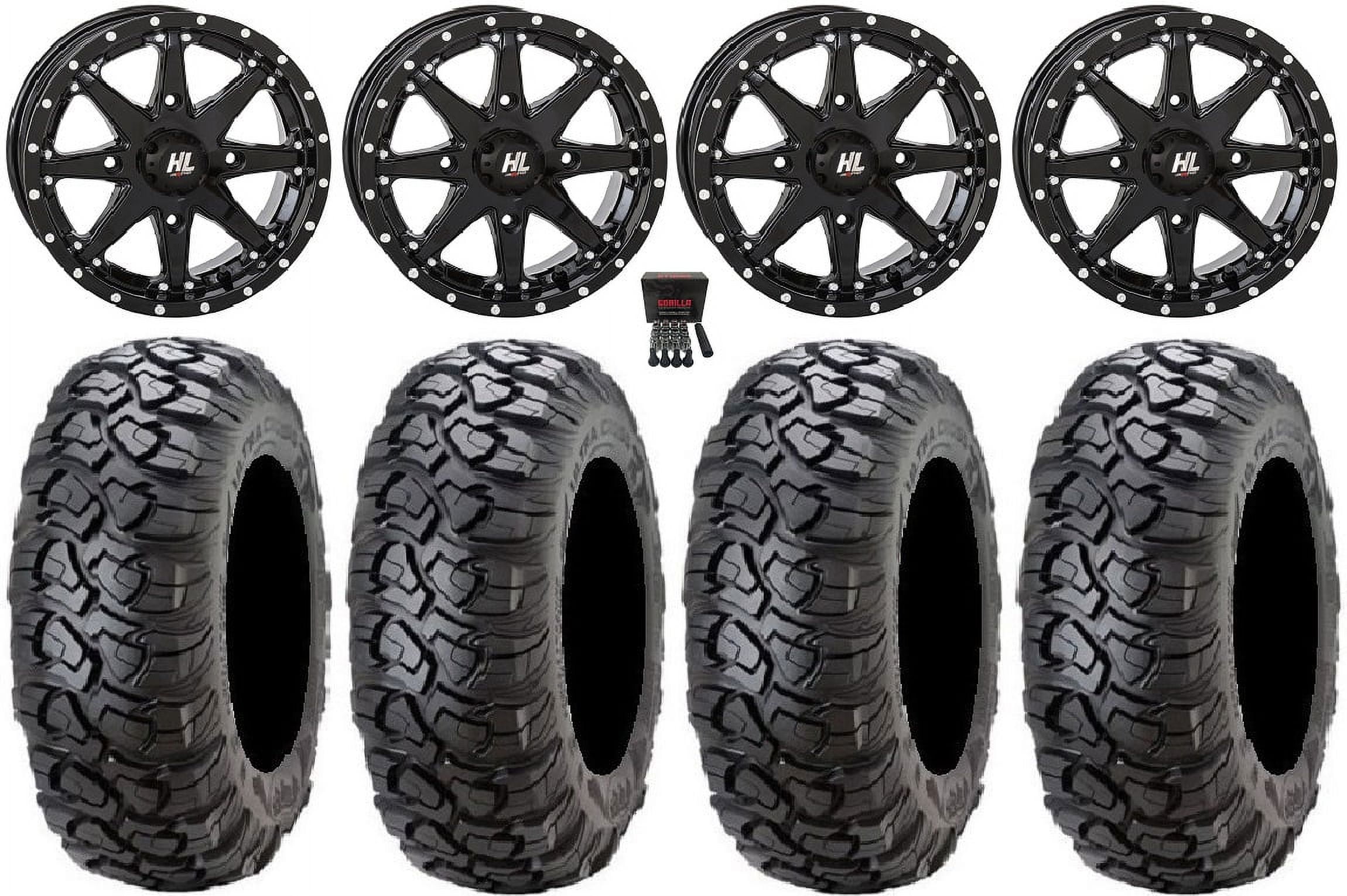 High Lifter HL10 15" Wheels Black 32" Ultracross Tires Polaris RZR XP ...