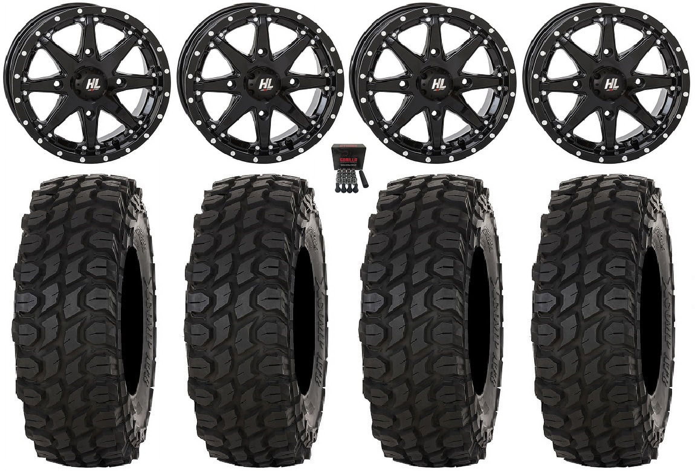 High Lifter HL10 15" Wheels Black 32" XComp ATR Tires Can-Am Commander ...