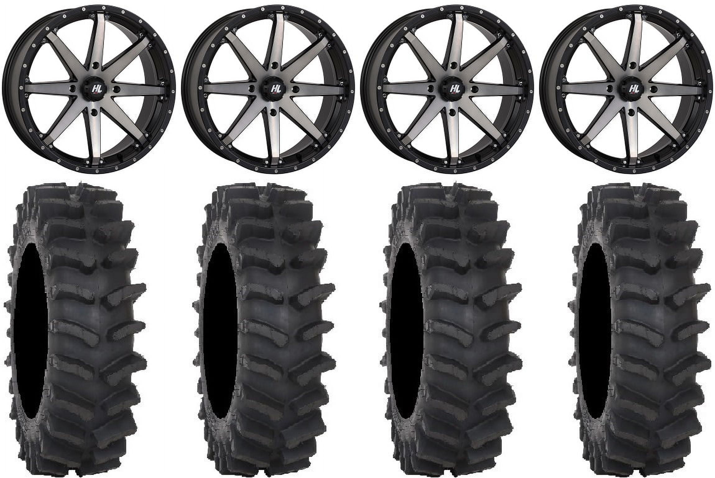 High Lifter HL10 20" Wheels Smoke 36" XM310R Tires Can-Am Commander ...