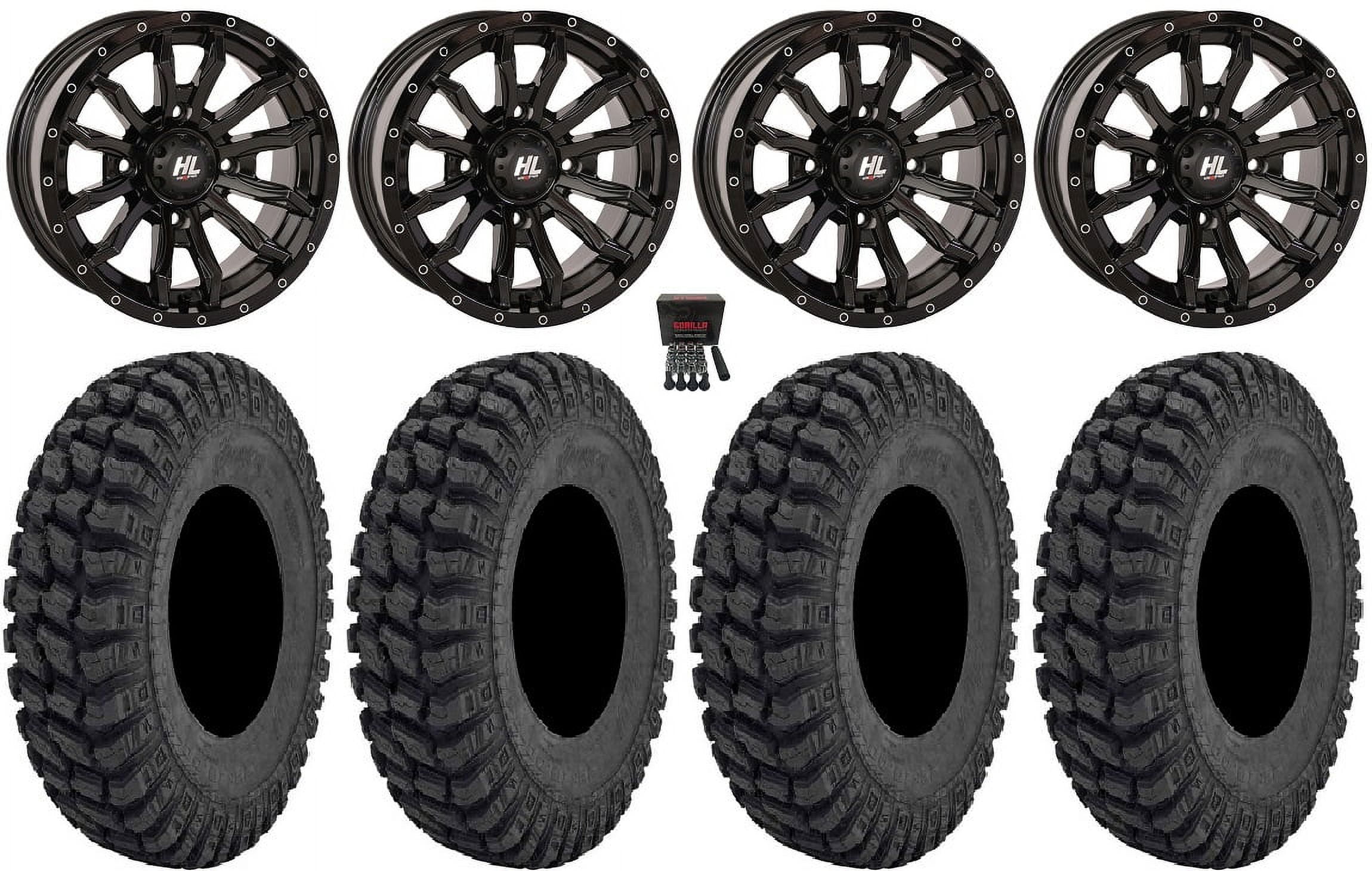 High Lifter HL21 14" Wheels Black 28" Warrior AT Tires Polaris RZR XP 1000 / PRO XP / Ranger XP ...
