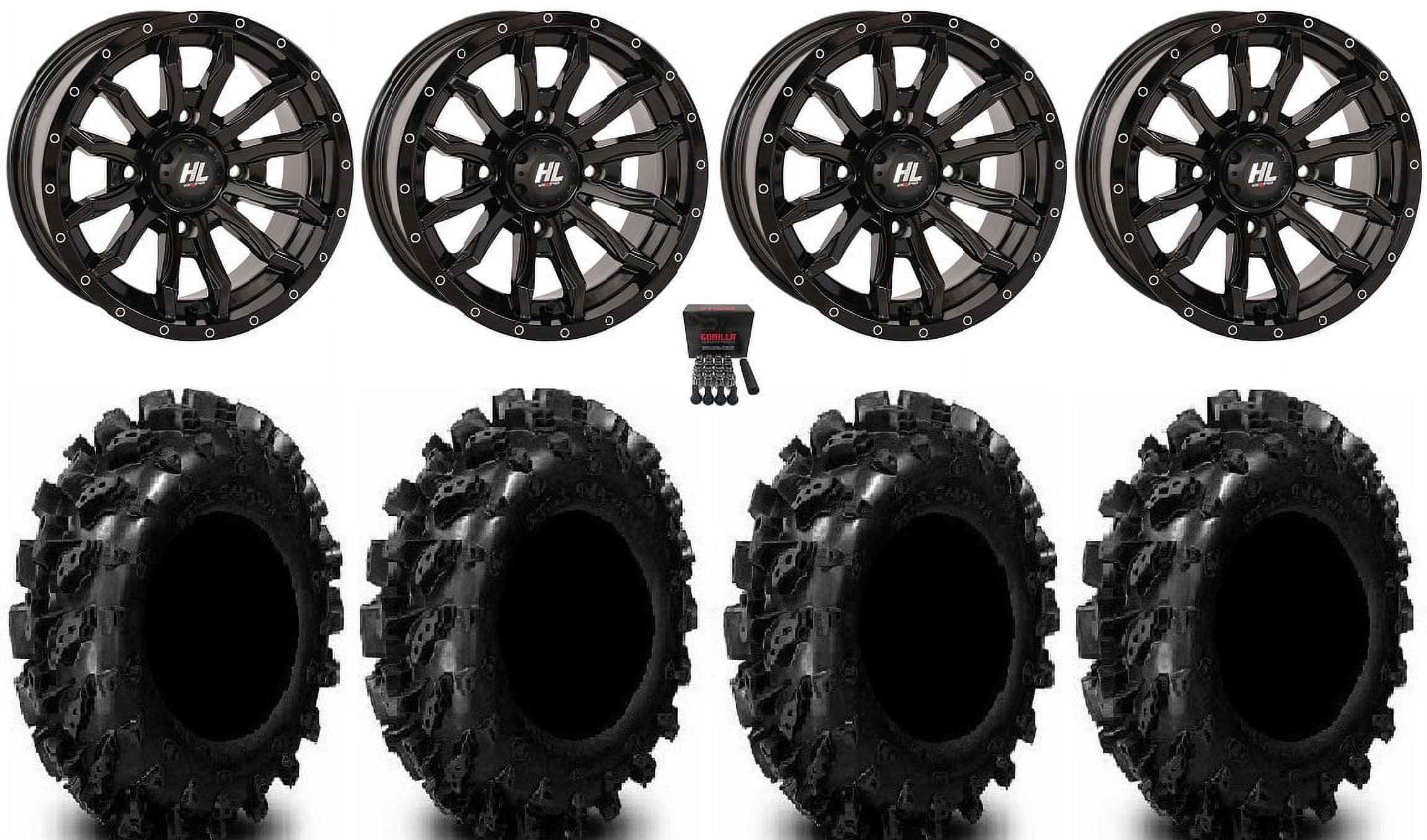 High Lifter HL21 14" Wheels Black 29.5" Swamp Lite Tires Sportsman RZR ...