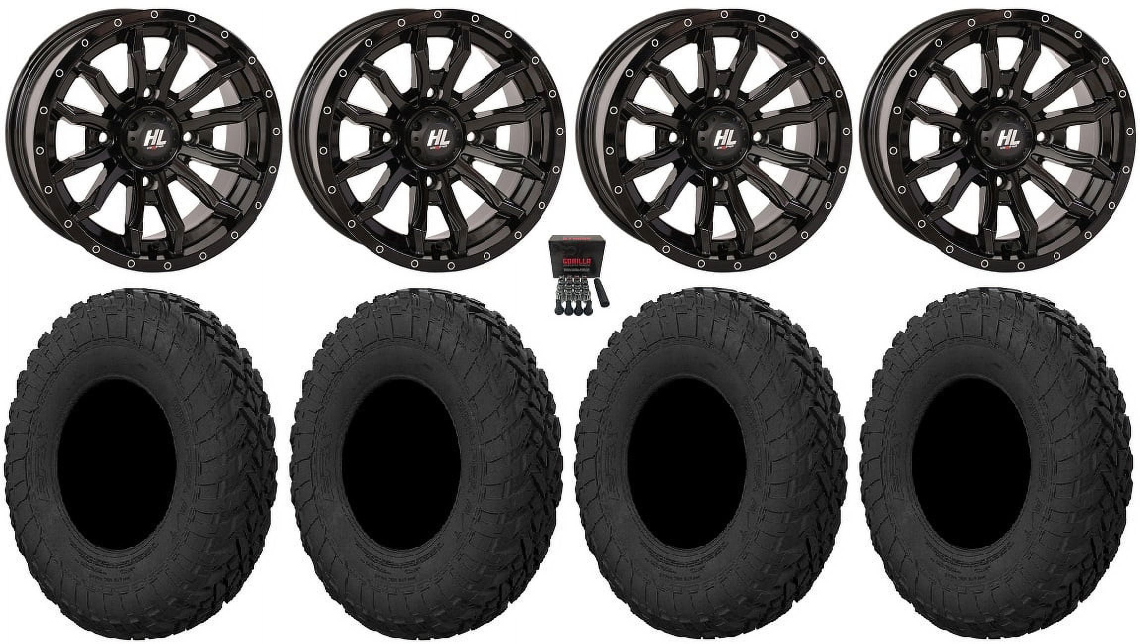 High Lifter HL21 14" Wheels Black 30" Gripper R/T Tires Can-Am Maverick ...