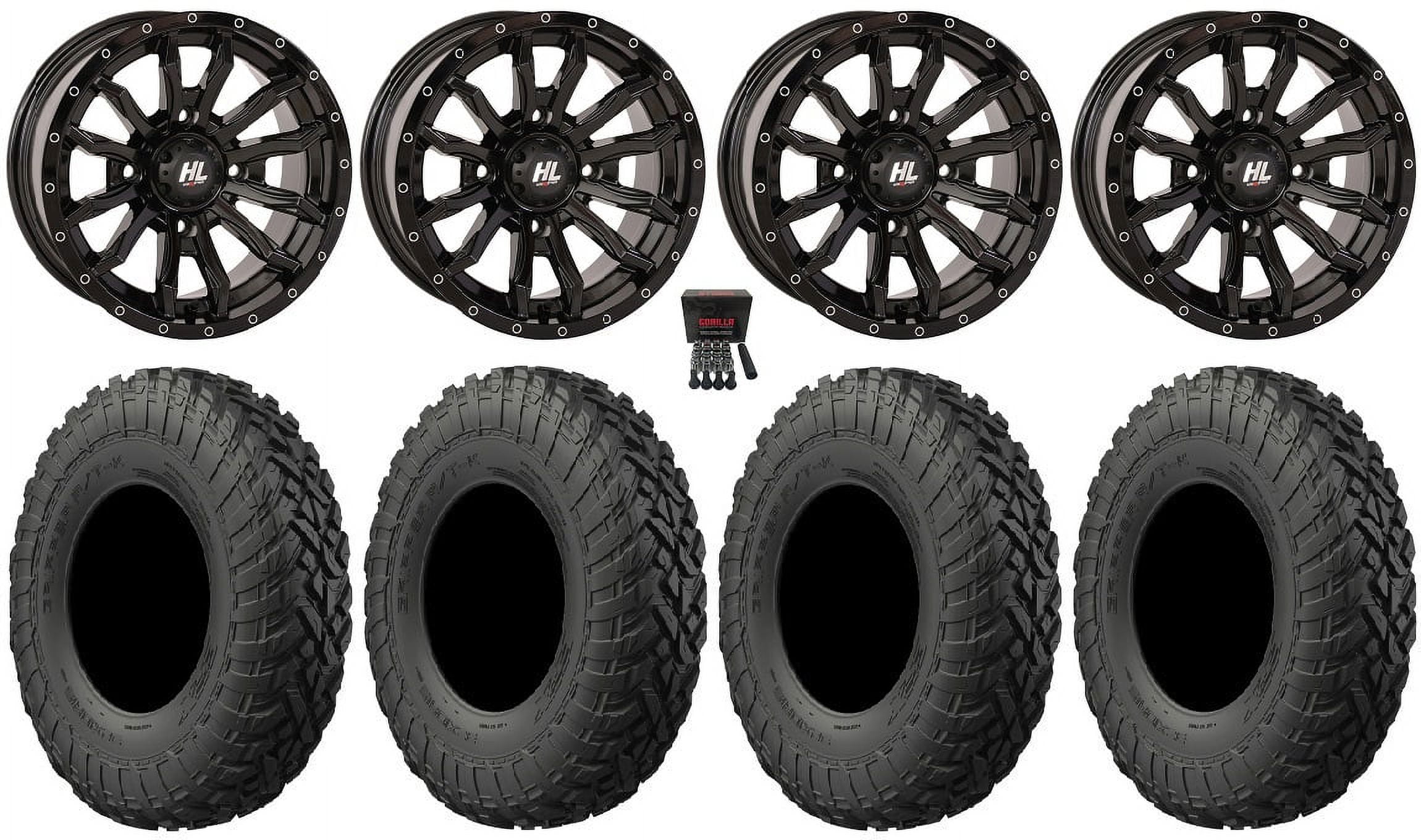 High Lifter HL21 14" Wheels Black 32" Gripper T/R/K Tires Polaris RZR ...