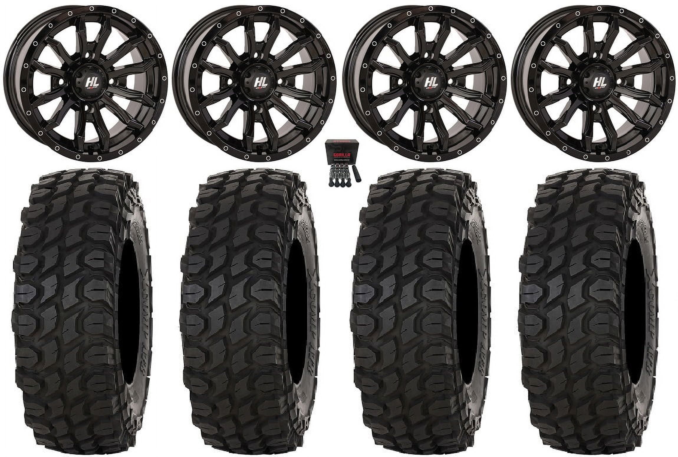 High Lifter HL21 14" Wheels Black 32" XComp ATR Tires Can-Am Commander ...