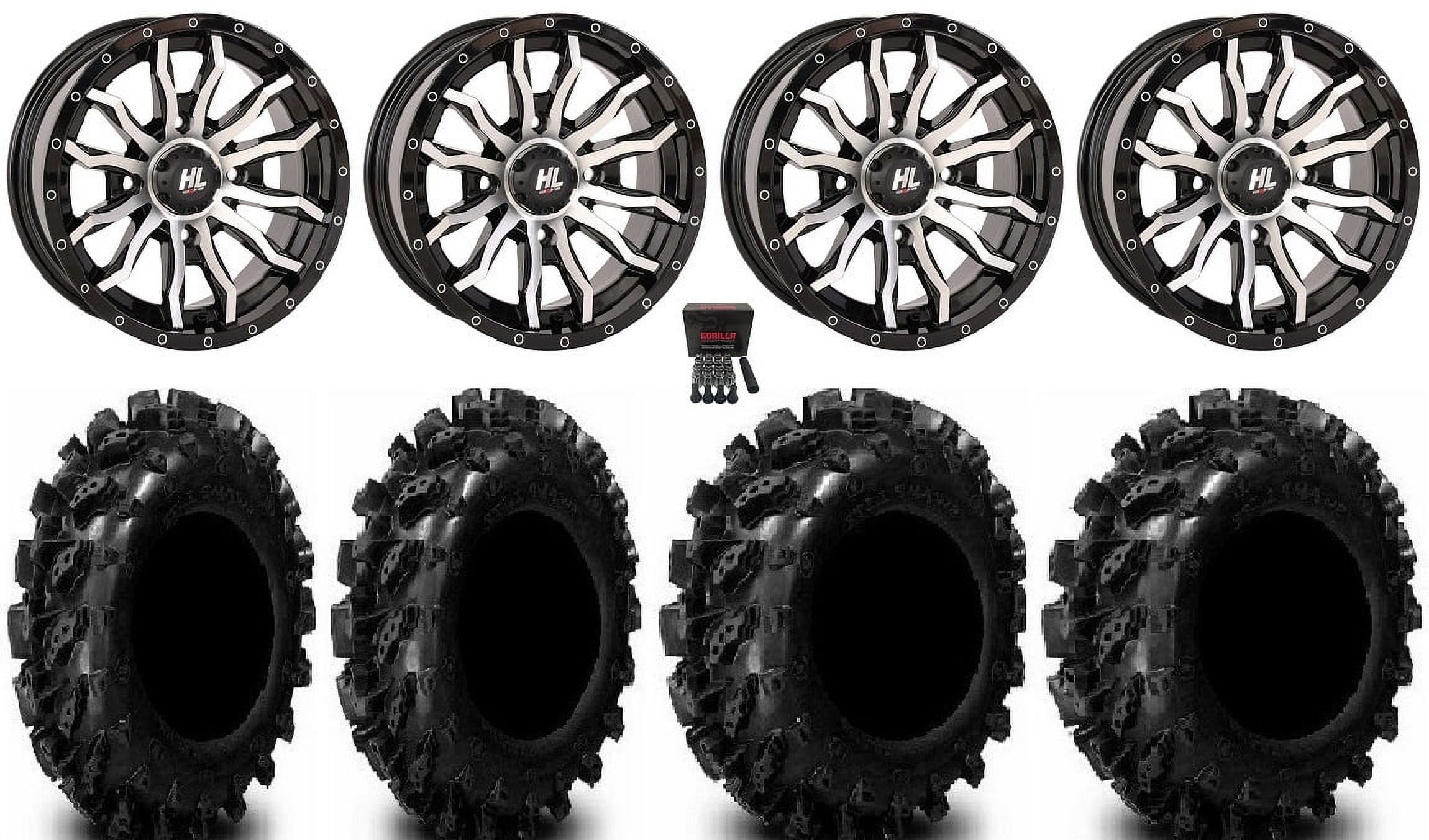 High Lifter HL21 14" Wheels Machined 27" Swamp Lite Tires Kawasaki ...