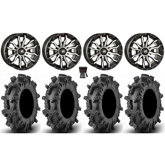 High Lifter HL21 14" Wheels Machined 28" Terminator Max Tires Polaris RZR XP 1000 / PRO XP ...
