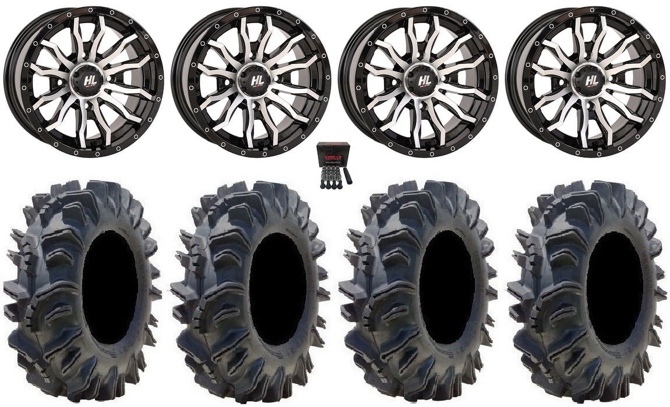 High Lifter HL21 14" Wheels Machined 28" Terminator Tires Kawasaki ...