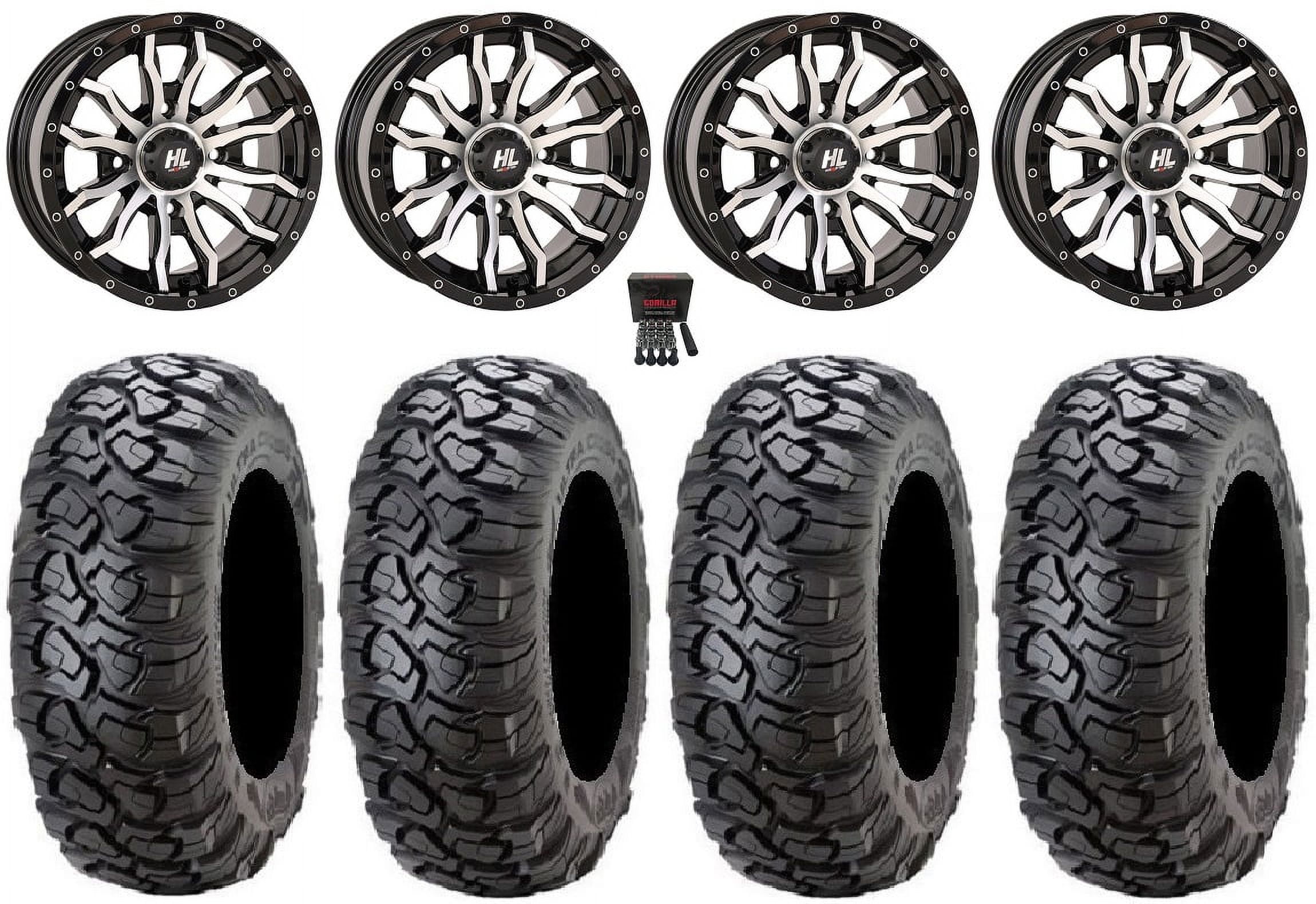 High Lifter HL21 14" Wheels Machined 28" Ultracross Tires Polaris RZR ...