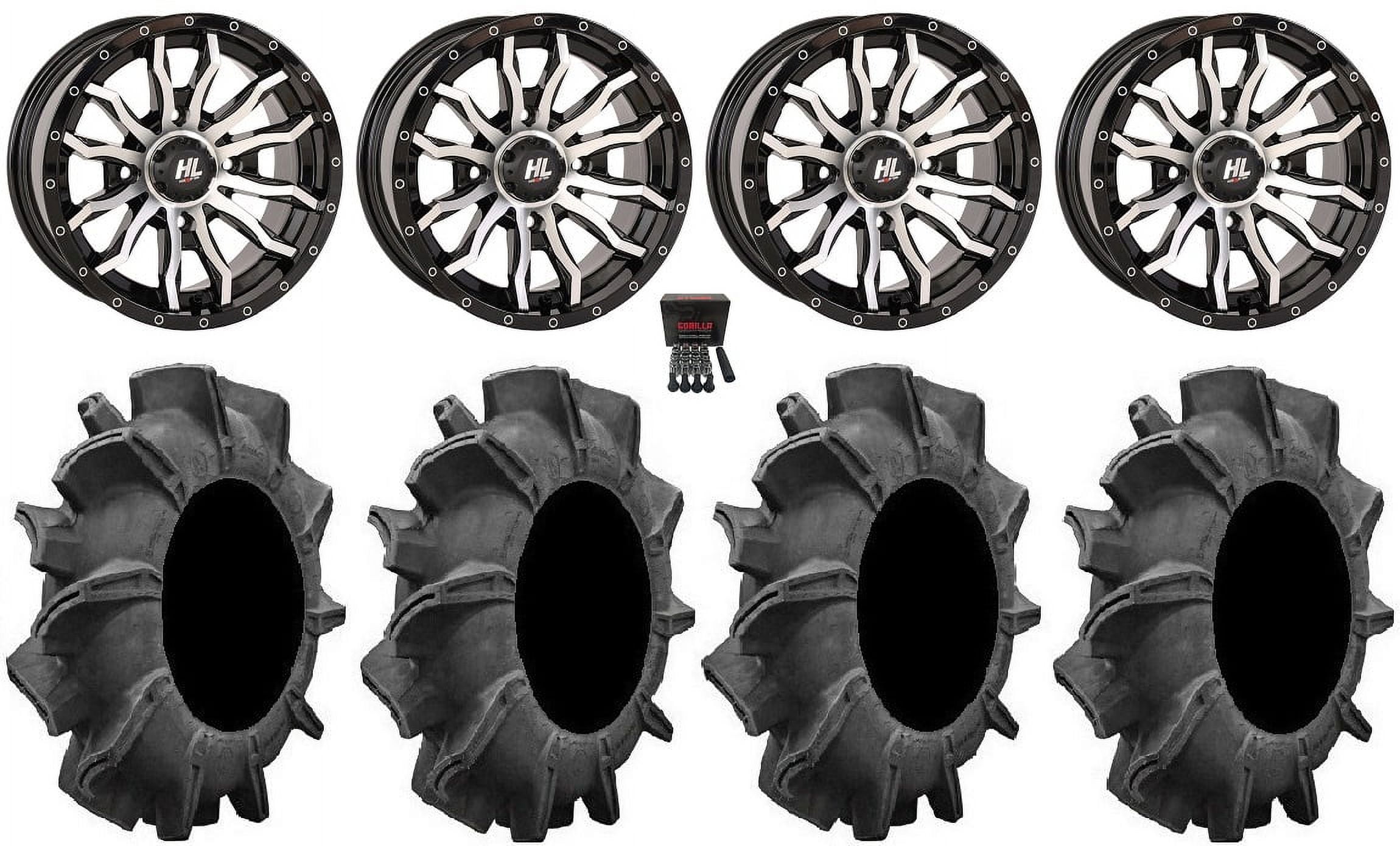 High Lifter HL21 14" Wheels Machined 29.5" Assassinator Tires Polaris ...