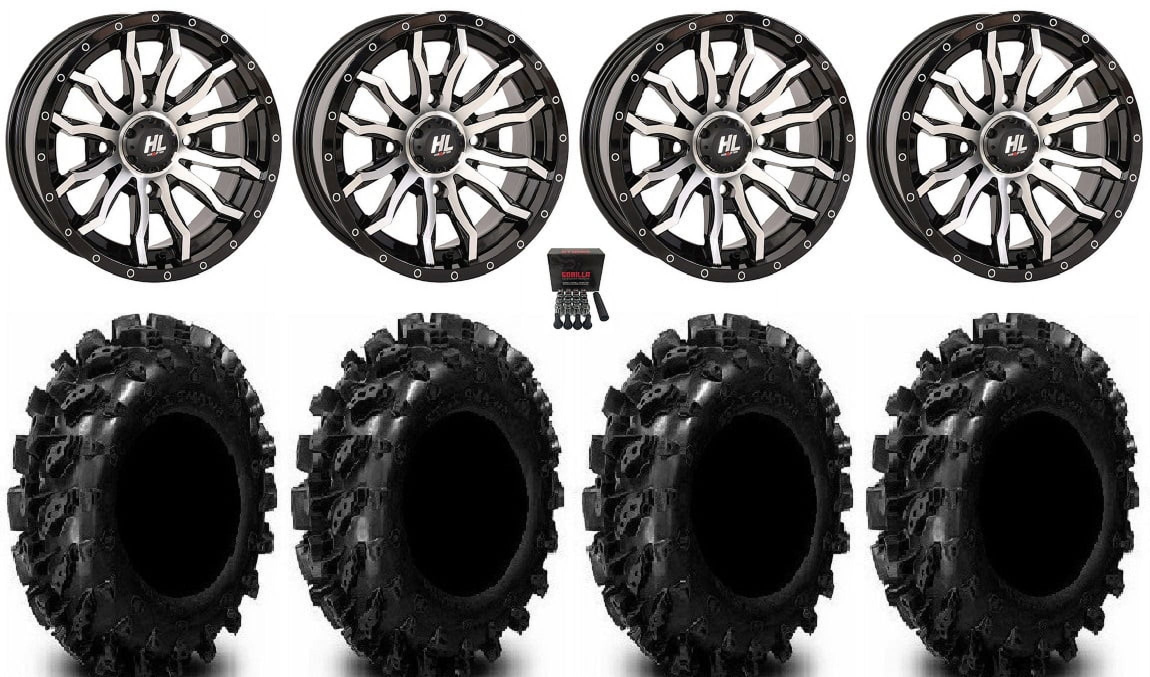 High Lifter HL21 14" Wheels Machined 29.5" Swamp Lite Tires Sportsman ...